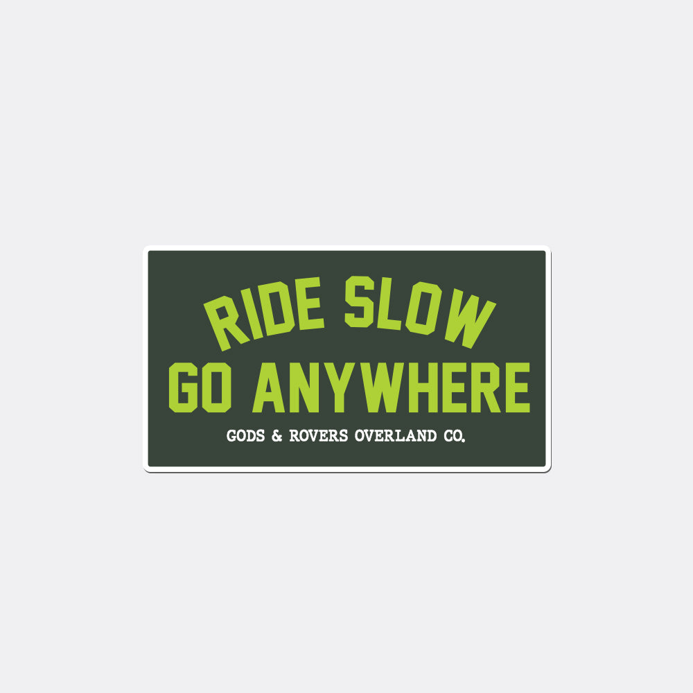 Ride Slow Sticker – The Overland Co.